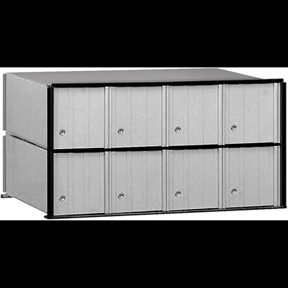 Invenitiah Salsbury Industries 2208 Aluminum Mailbox, 8 Doors, Rack ...