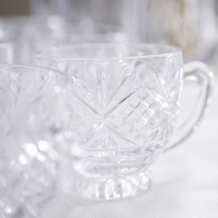 Godinger Silver Art Co Dublin Crystal 10 Piece Punch Bowl & Punch Glass ...