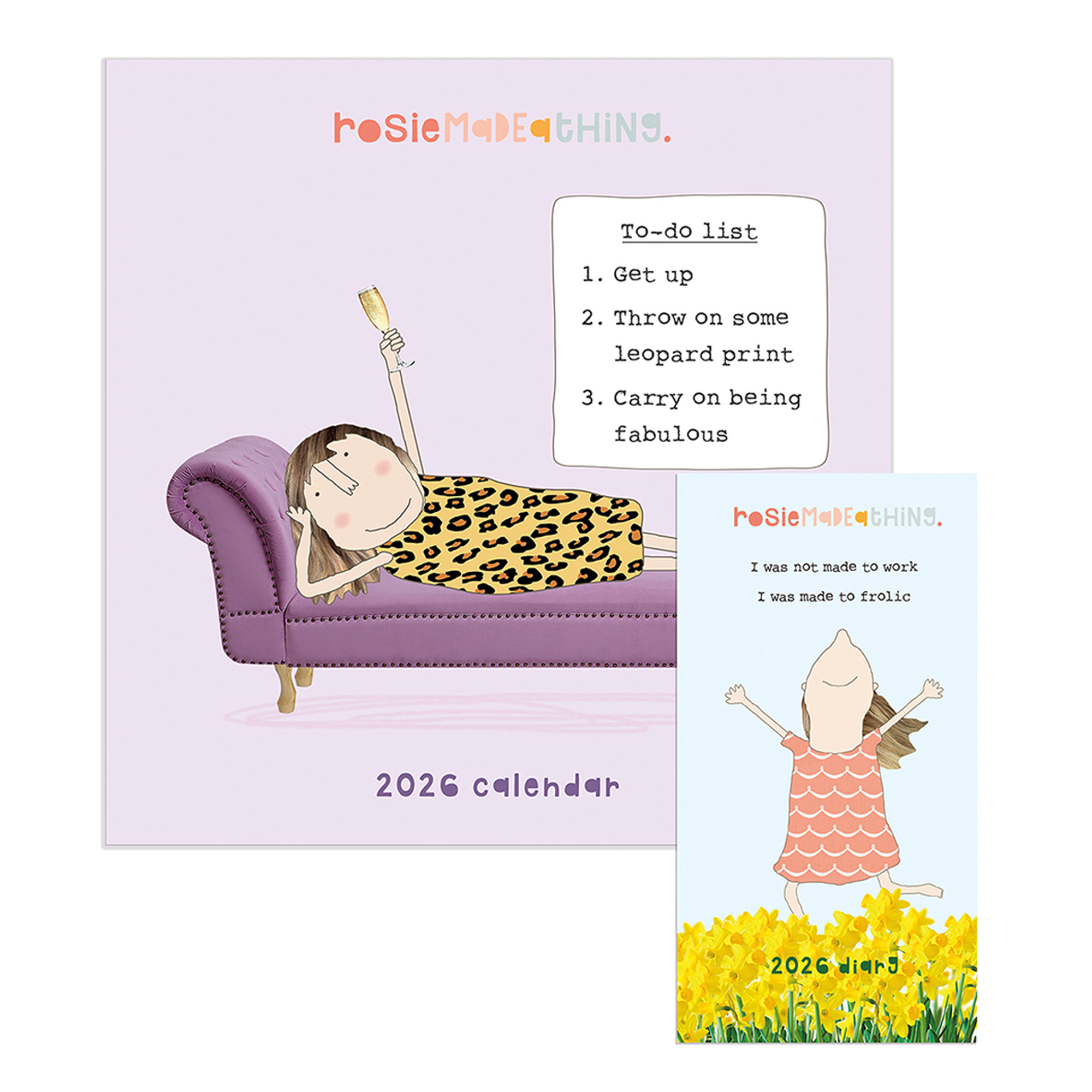 Portico Designs 2026 Rosie Made A Thing Square Wall Calendar & Slim ...