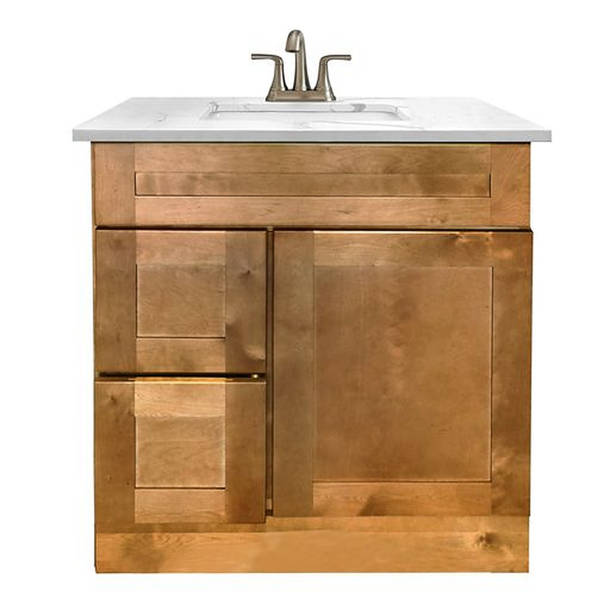 Vanity Atelier 30'' Single Bathroom Vanity Base Cabinet in Maple Shaker ...
