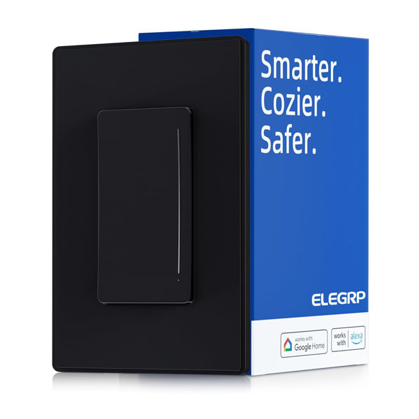 ELEGRP Smart Dimmer Light Switch Single Pole, 2.4Ghz Wi-Fi Touch Dimmer ...