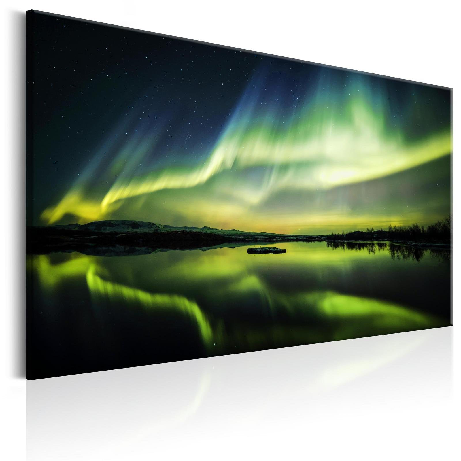 Latitude Run® Halimo Aurora Borealis On Canvas Print | Wayfair