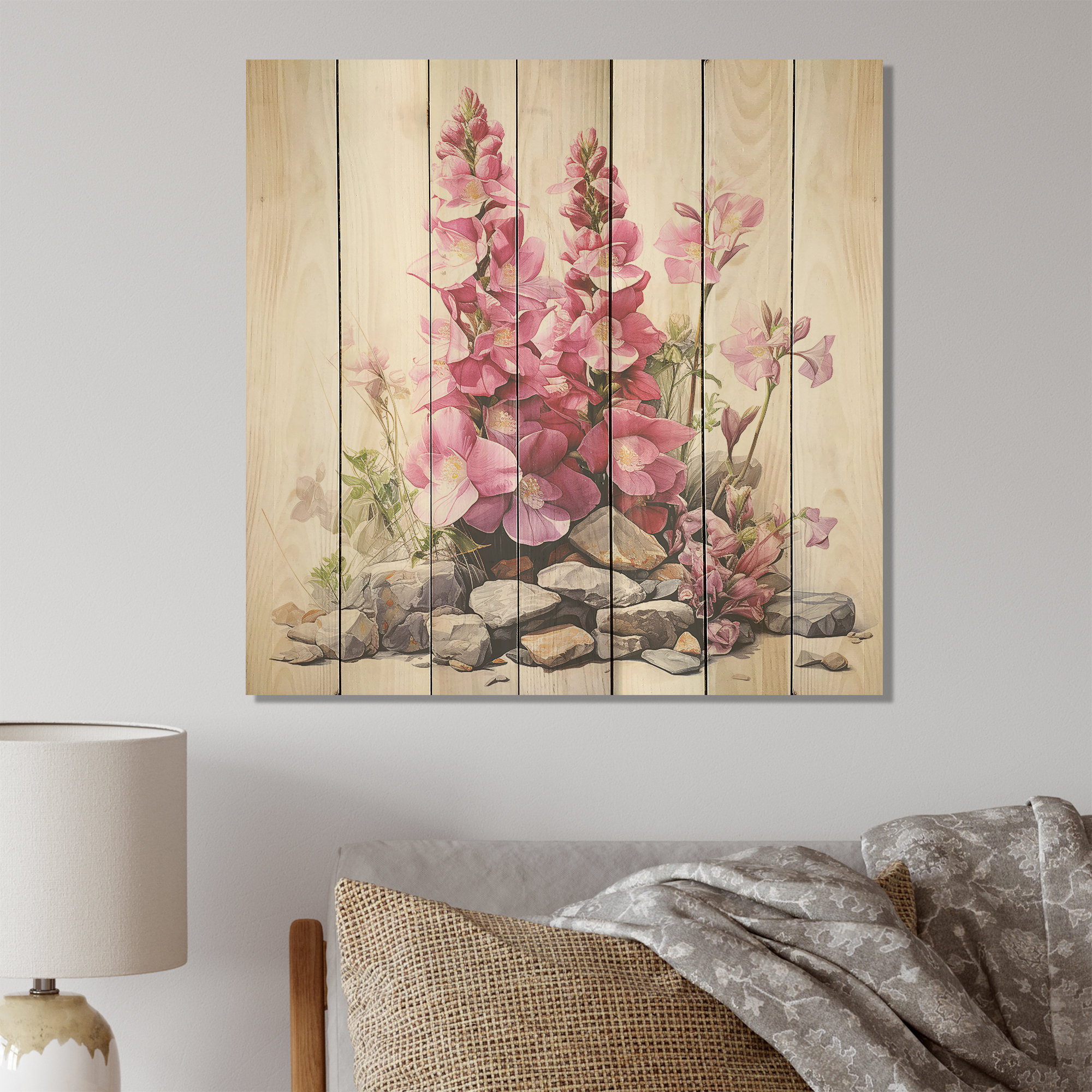 August Grove® Pink Foxglove Harmony Aesthetic Stone Ensemble II ...