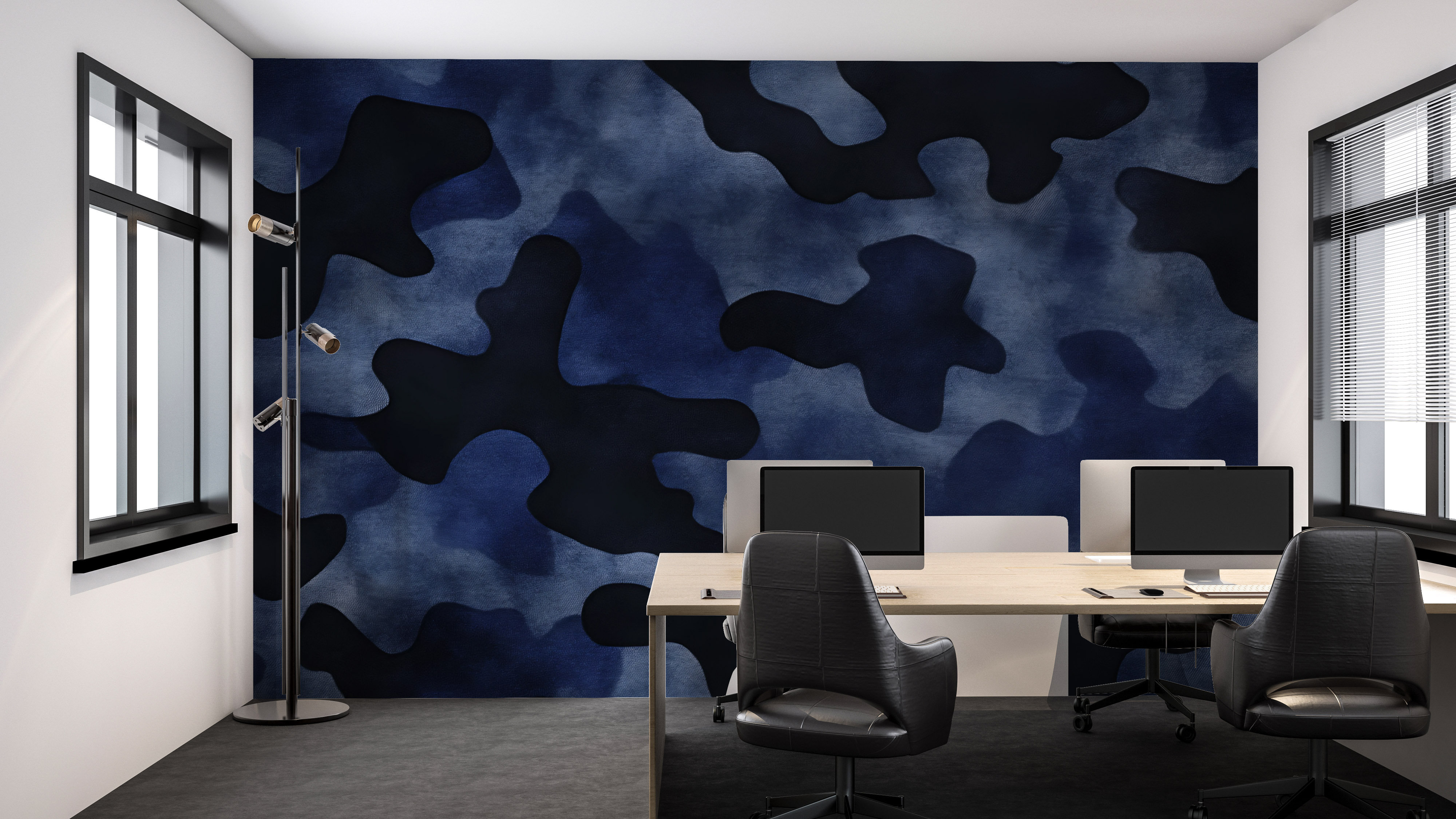 Orren Ellis Blue Navy Camouflage Wallpaper – Military Themed Pattern ...