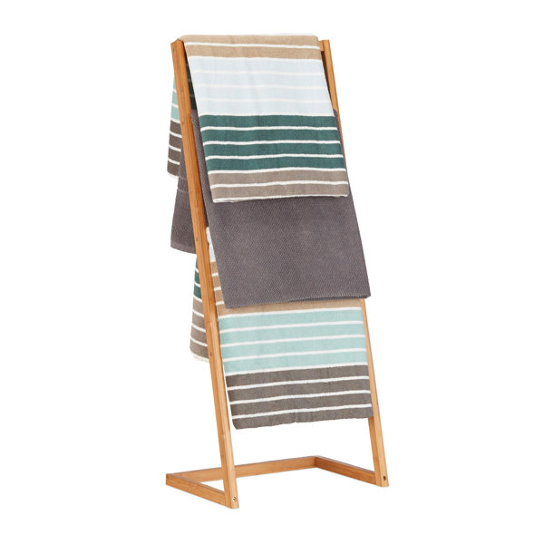 Brayden Studio Alen Wood Freestanding Towel Stand | Wayfair.co.uk