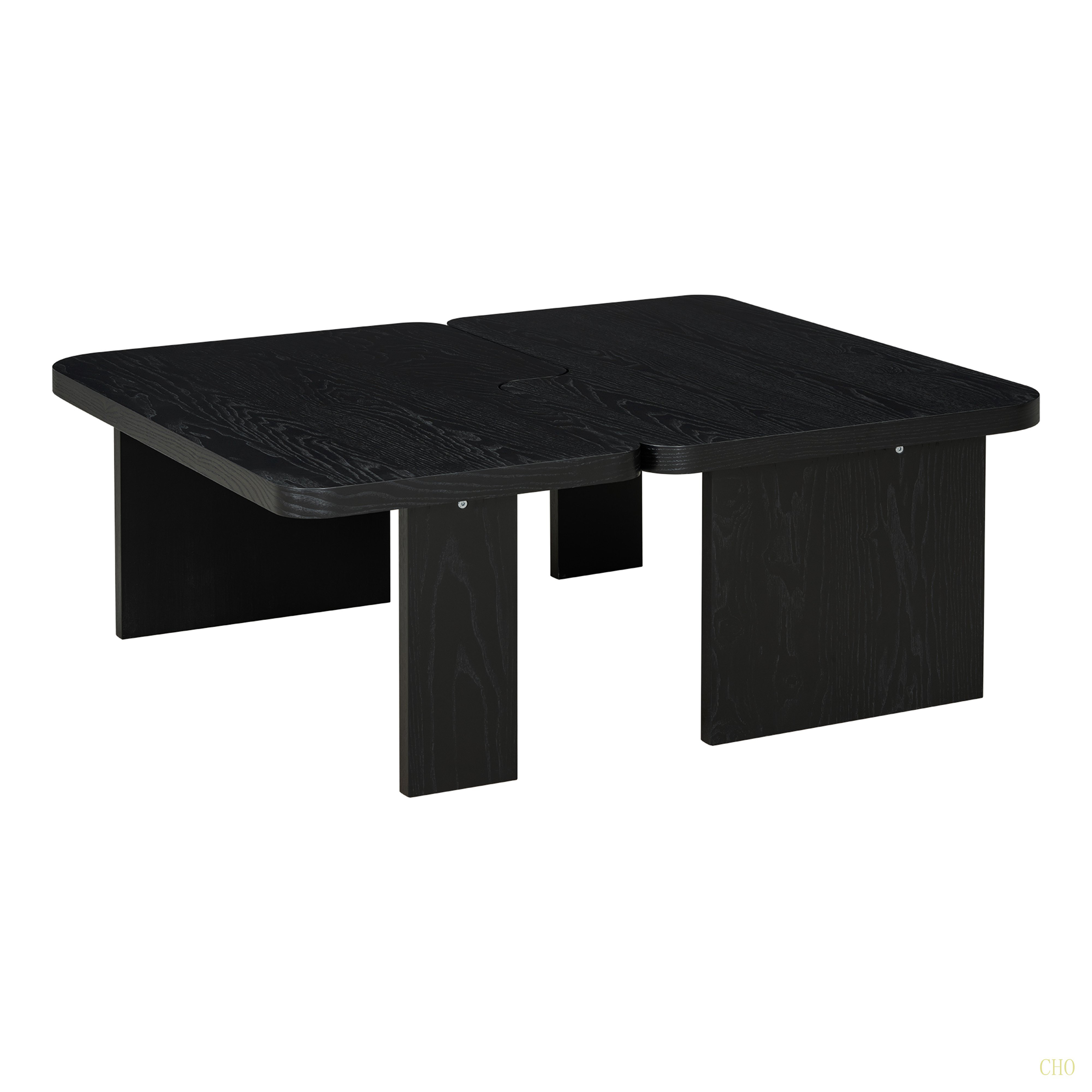 Latitude Run® Modern Minimalist Coffee Table Set, Rectangle Coffee ...