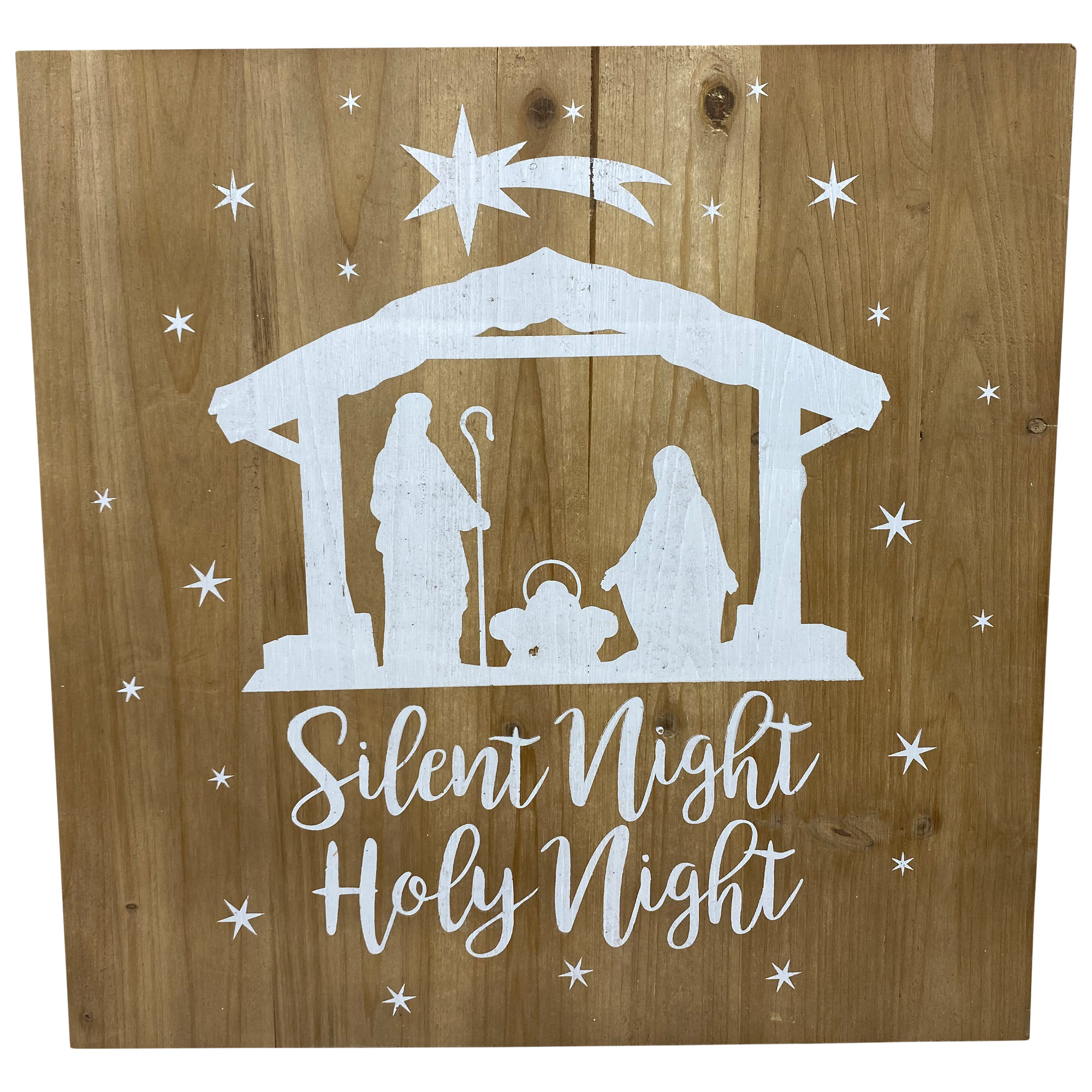 Northlight Seasonal 16" Square Nativity Scene Wooden Christmas Plaque ...