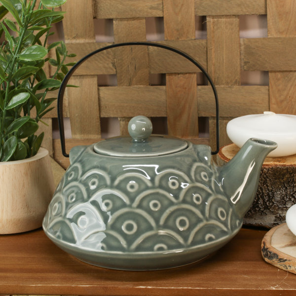 BIA Cordon Bleu Waves Sage Teapot, 20 Oz., Green | Wayfair