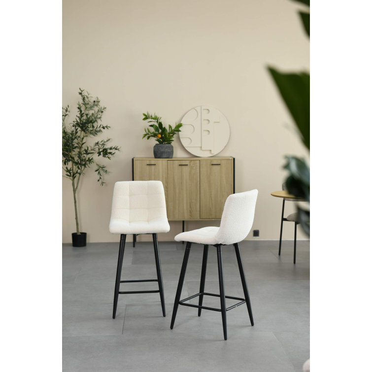 George Oliver London Boucle Bar Stool | Wayfair.co.uk