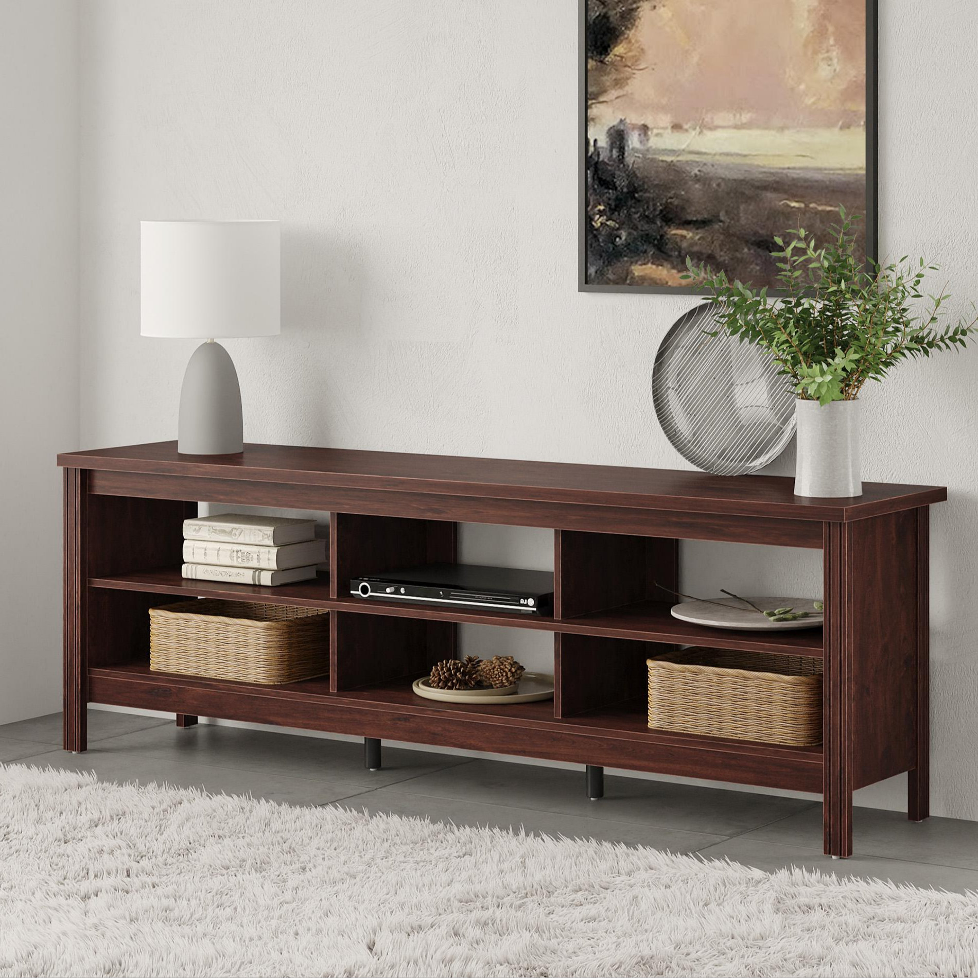 Steelside™ Raphael Solid Wood TV Stand for TVs up to 75" & Reviews ...