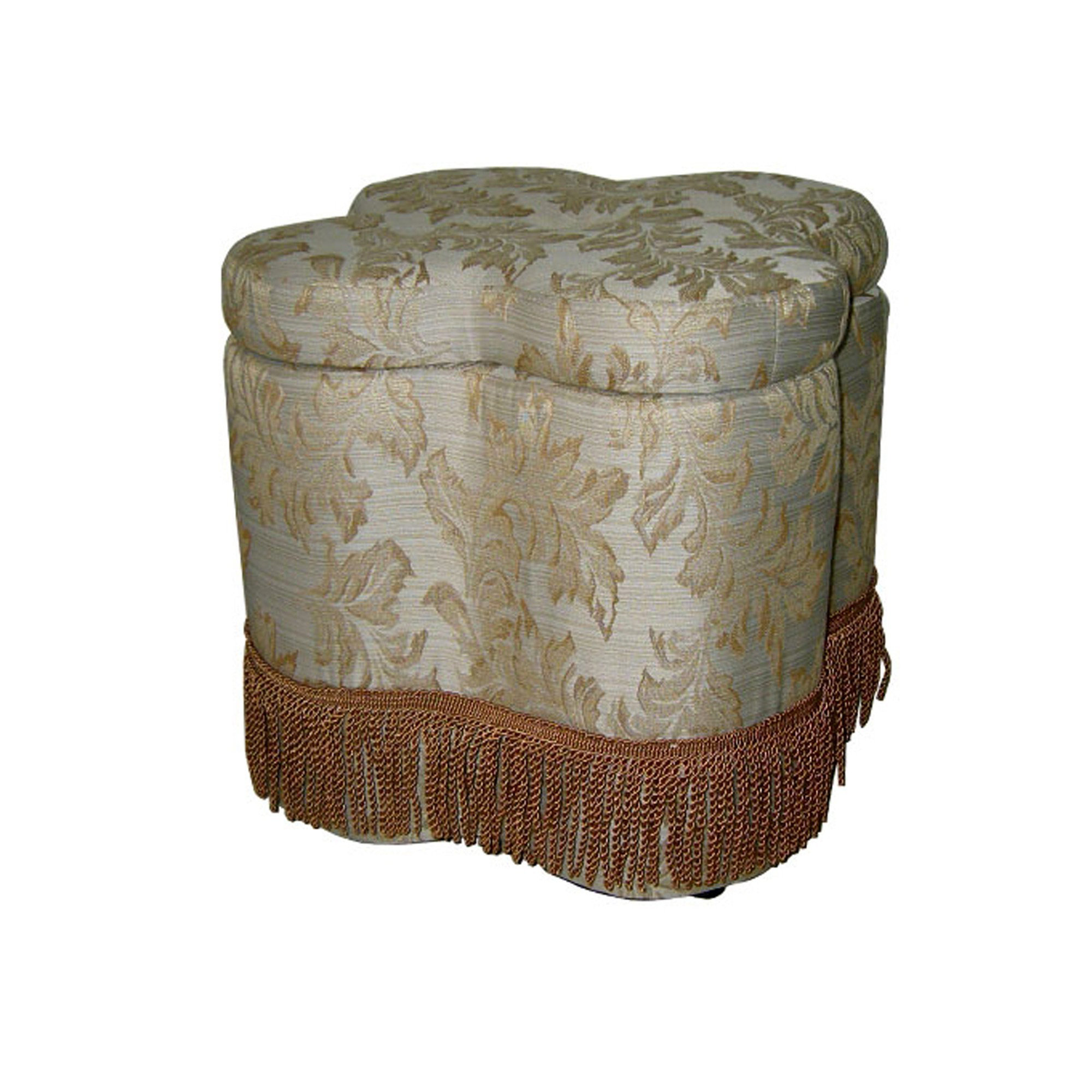 Canora Grey Scalloped Floral Ottoman with Storage | Wayfair