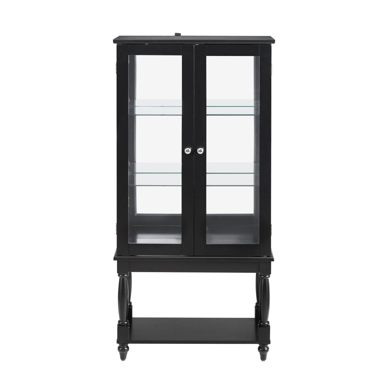 Lipoton Curio Cabinet Lighted Curio Display Cabinet With Open Storage ...