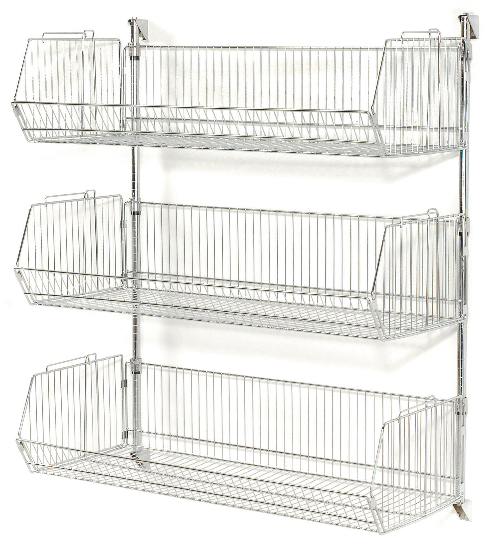 Nexel Wall Mount Basket 3 Shelf Shelving Unit | Wayfair