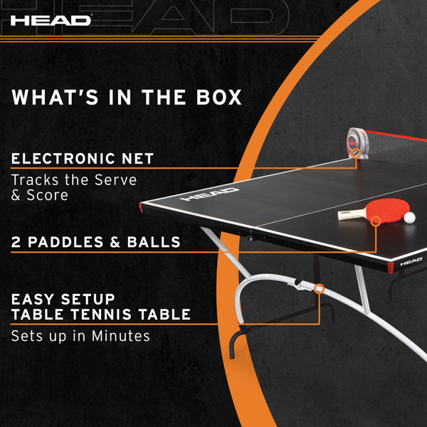 HEAD Easy Setup Ping Pong Table with Electronic Scorer | Wayfair