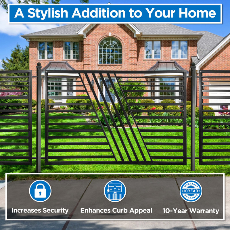 ALEKO Security Fencing Kit | 1-Panel Galvanized Steel Fence Kit ...