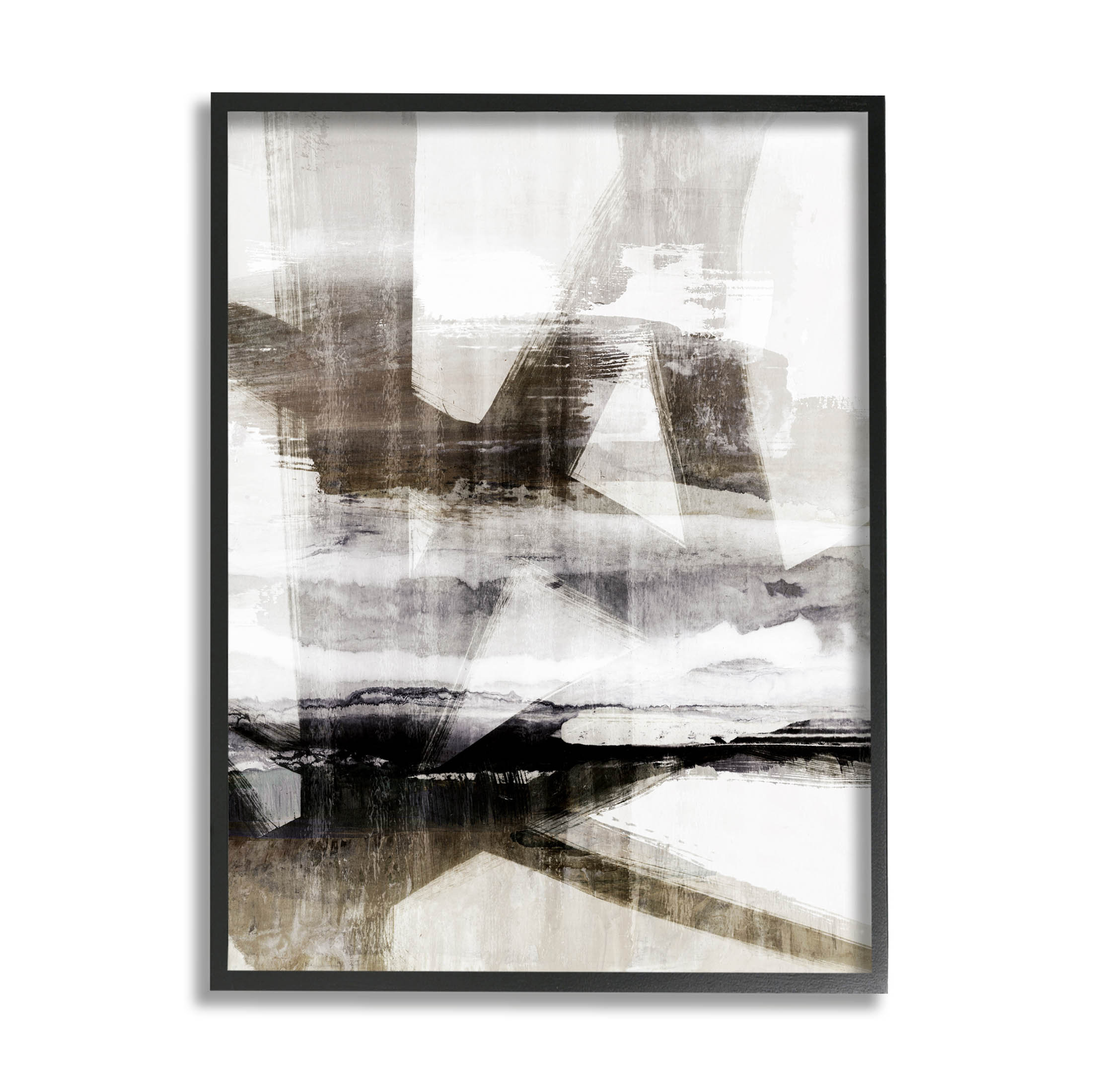 Stupell Industries Abstract Black Streaks Layered Lines Giclee ...