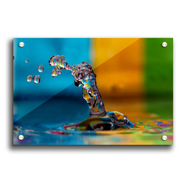 East Urban Home Colourful Water Splash - No Frame Print | Wayfair.co.uk