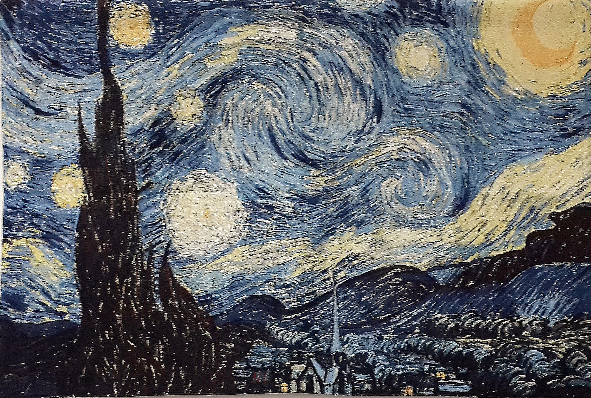 Vault W Artwork Cotton Van Gogh Starry Night Big Wall Hanging - Wayfair ...