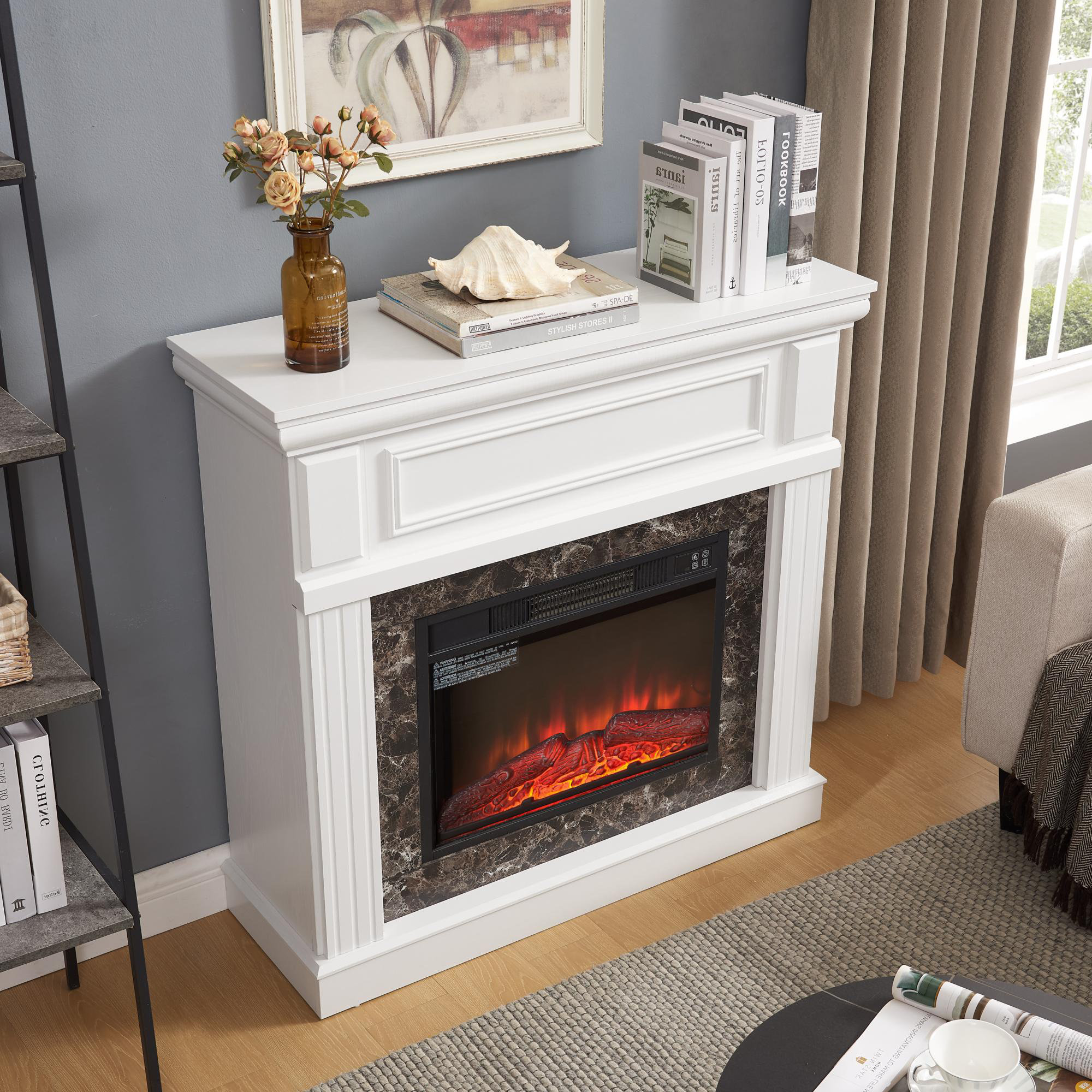 Lark Manor™ Electric Fireplace with Mantel,fireplace mantel surround ...