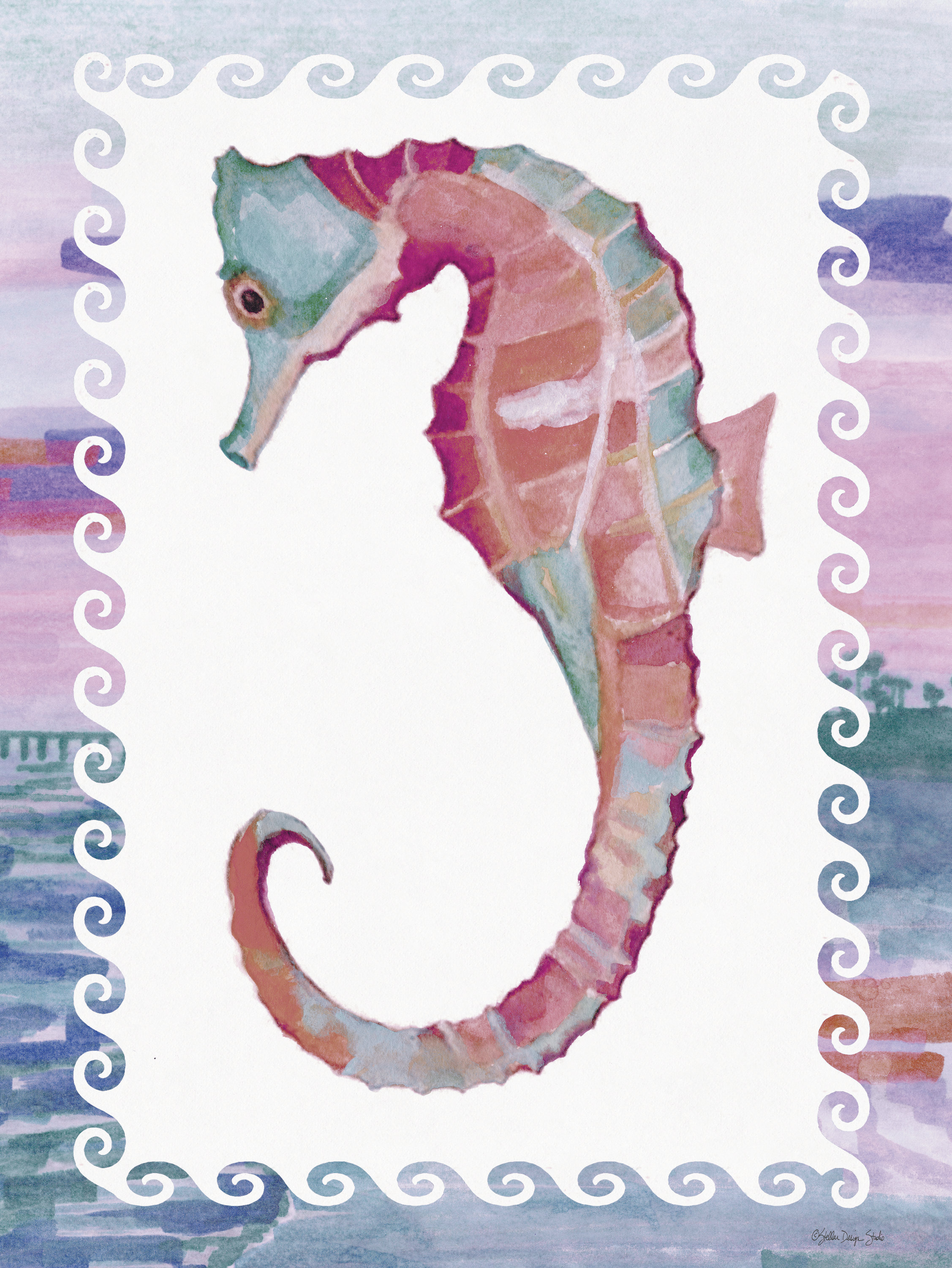 Highland Dunes Colorful Seahorse by Stellar Design Studio | Wayfair
