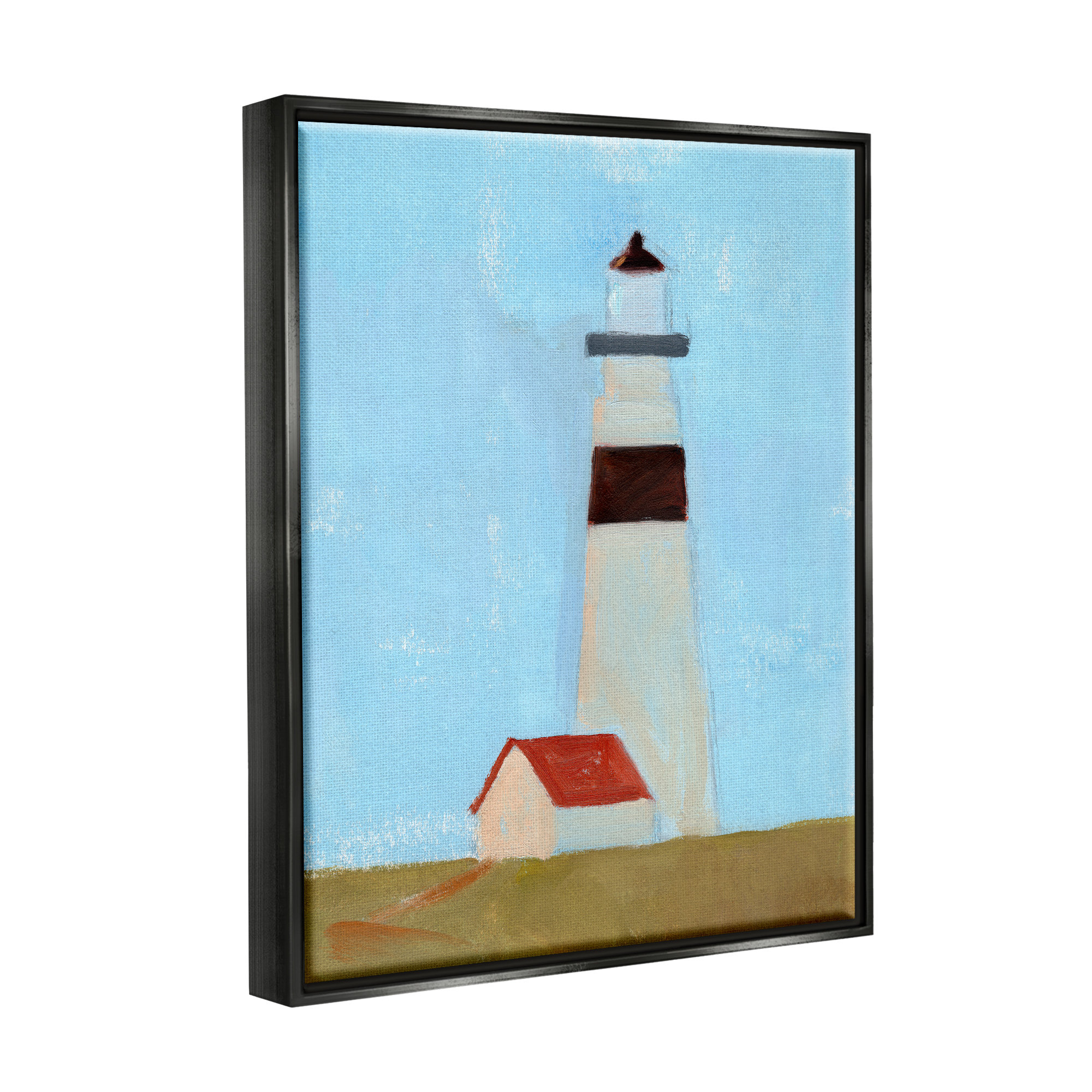 Stupell Industries Lighthouse Daytime Blue Sky Rural Grass Scene by ...
