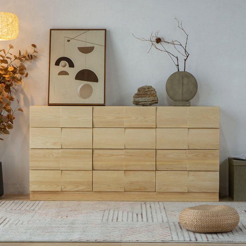 Dream cabinet Modern Solid Wood Drawer Storage Entry Cabinet 12 ...