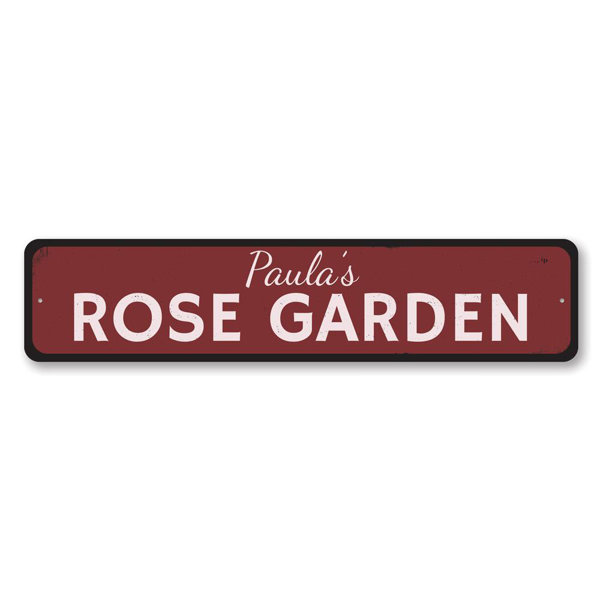 Lizton Sign Shop, Inc Rose Garden Sign - 6" X 24" - Wayfair Canada