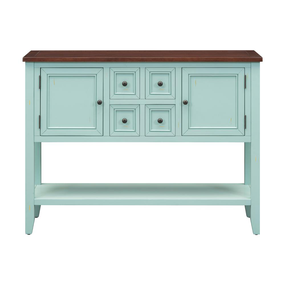 Ophelia & Co. Console Table with Four Small Drawers and Bottom Shelf ...