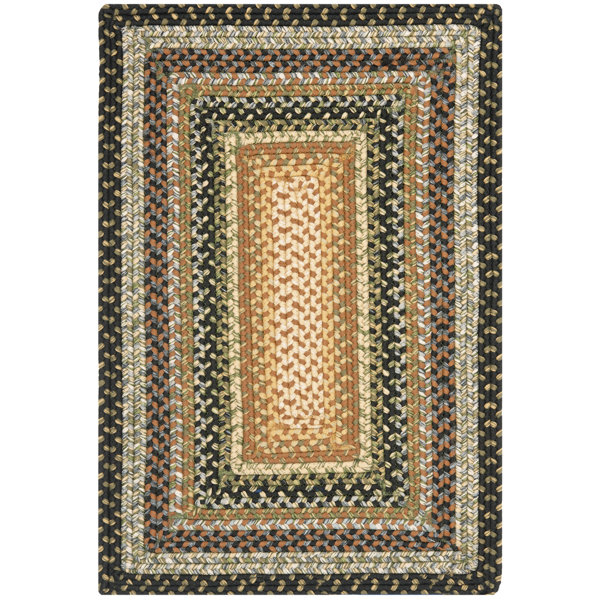 Brambly Cottage Braided Striped Area Rug In Multi | Wayfair.co.uk
