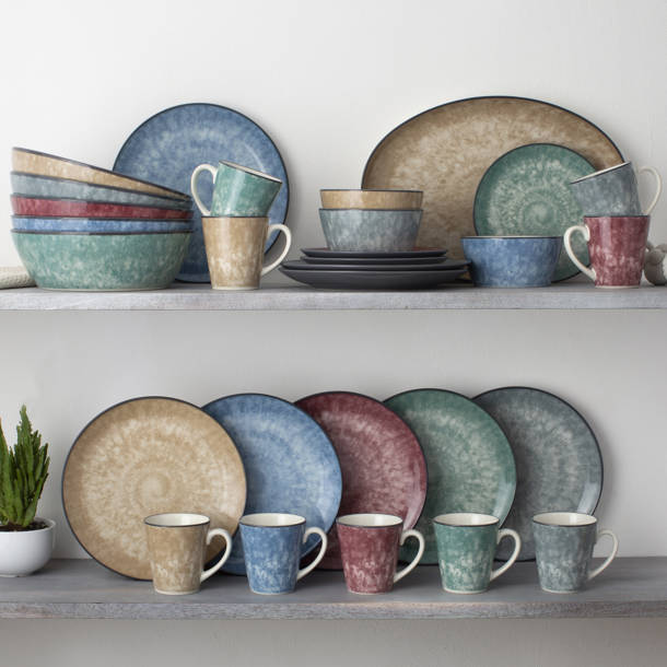 Millwood Pines Neal 16 Piece Stoneware Dinnerware Set - Service for 4 ...