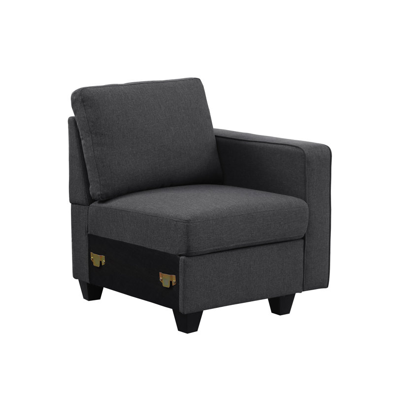 Ebern Designs Solina Linen Reversible Modular Corner Sectional Sofa ...