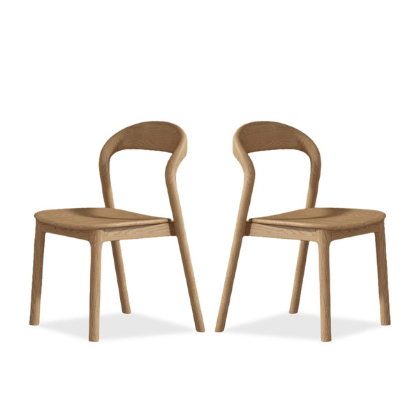 Corrigan Studio® Solid Wood back side Chair(Set of 2) - Wayfair Canada
