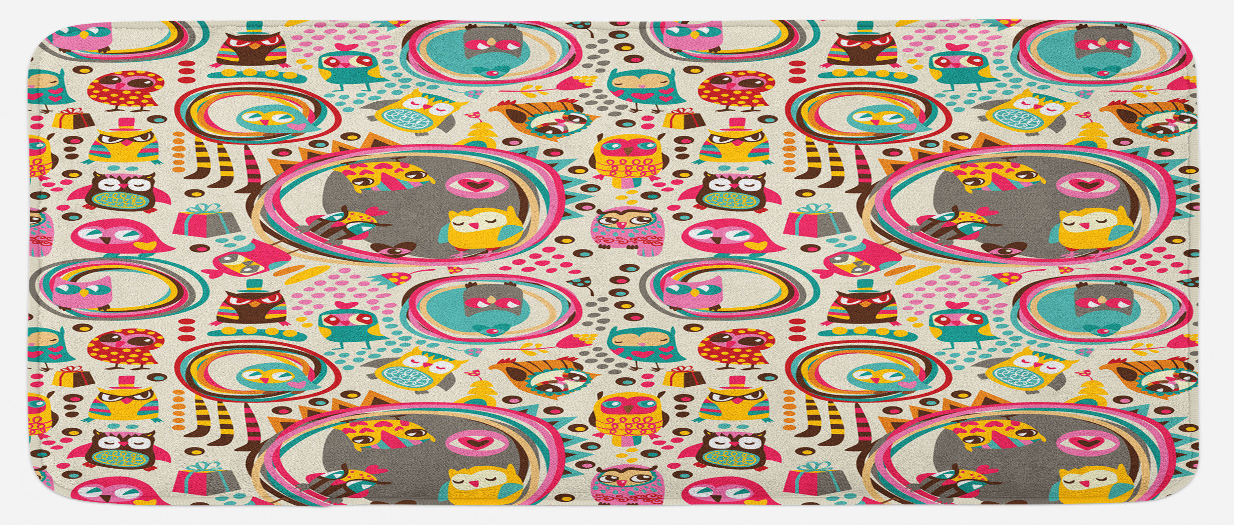 East Urban Home Owl Kitchen Mat | Wayfair