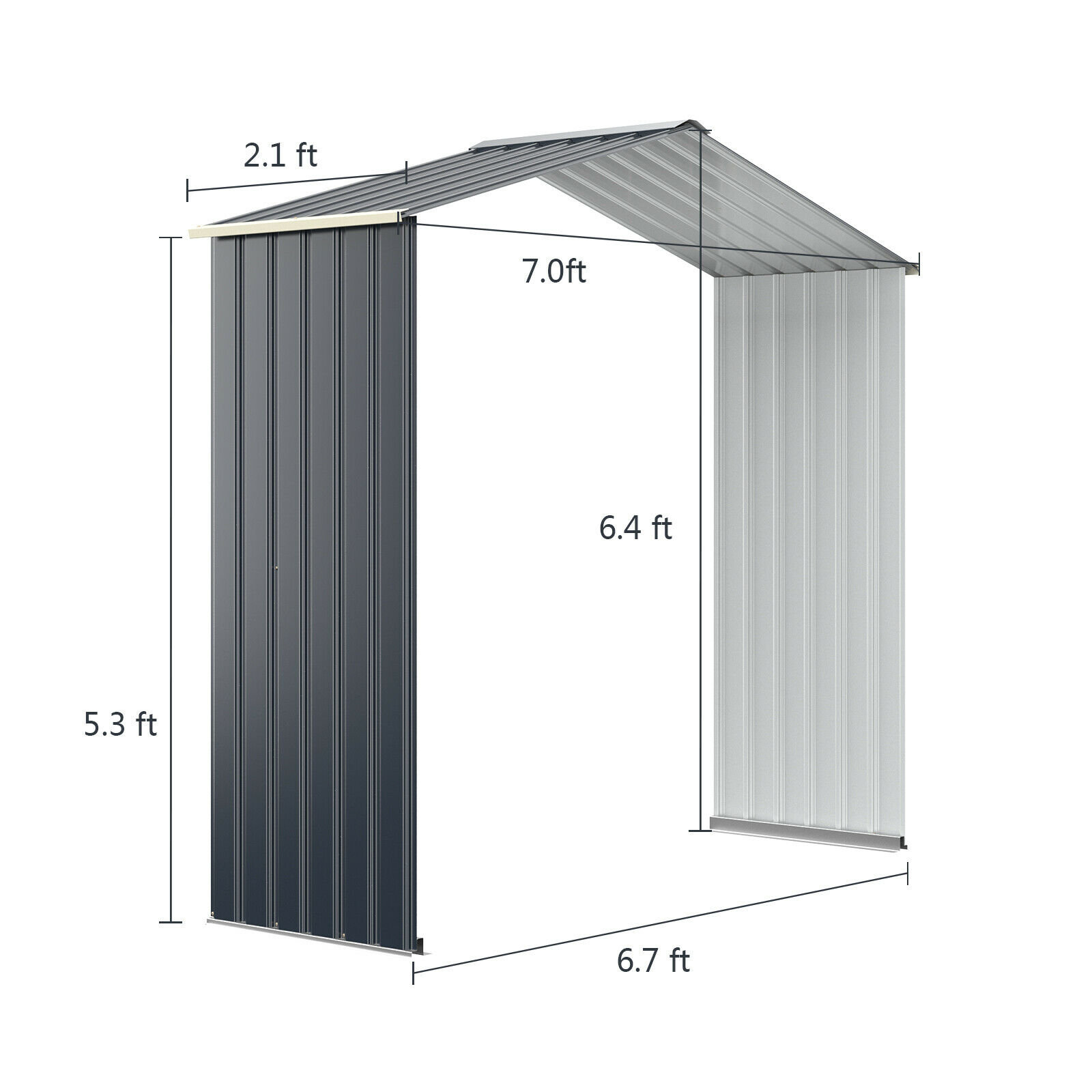 NEWNICY Outdoor Storage Shed Extension Kit - Wayfair Canada