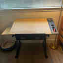 The Twillery Co.® Elizabeth Draft Desk Drawing Table with Stool Set ...