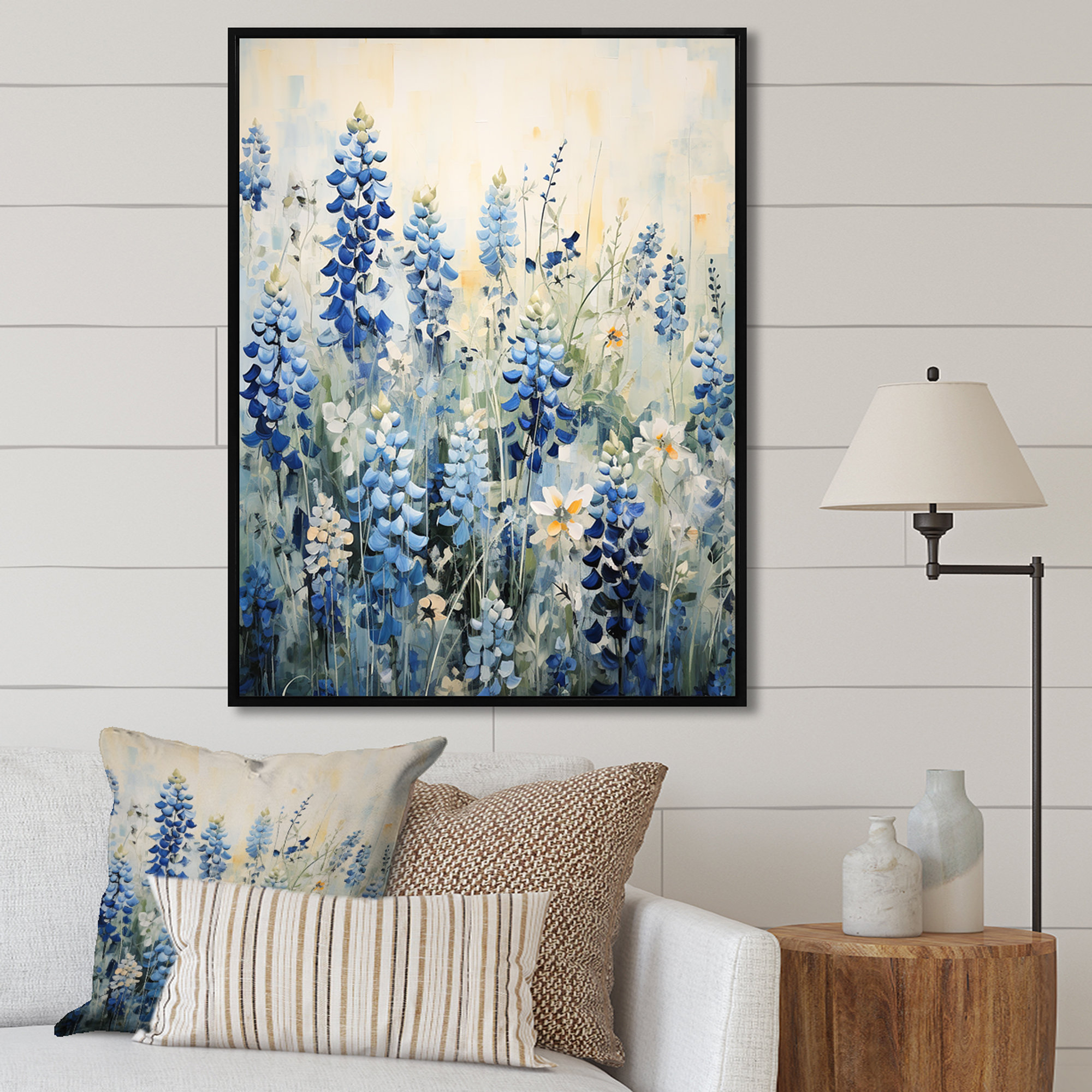 Design Art Blue Bonnets Tranquility VI - Blue Bonnets Wall Art Prints ...