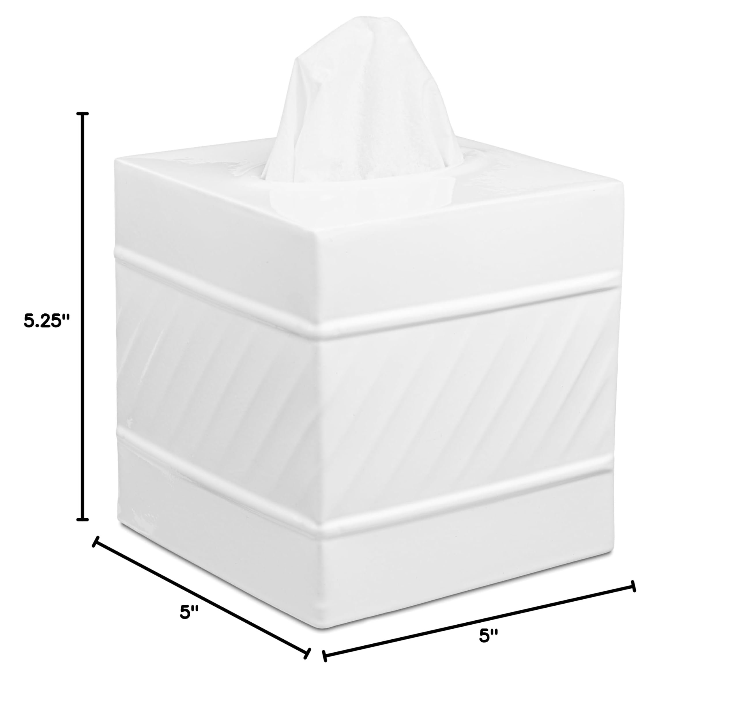 Latitude Run® Hand Hammered Tissue Box Square Cover Holder And ...