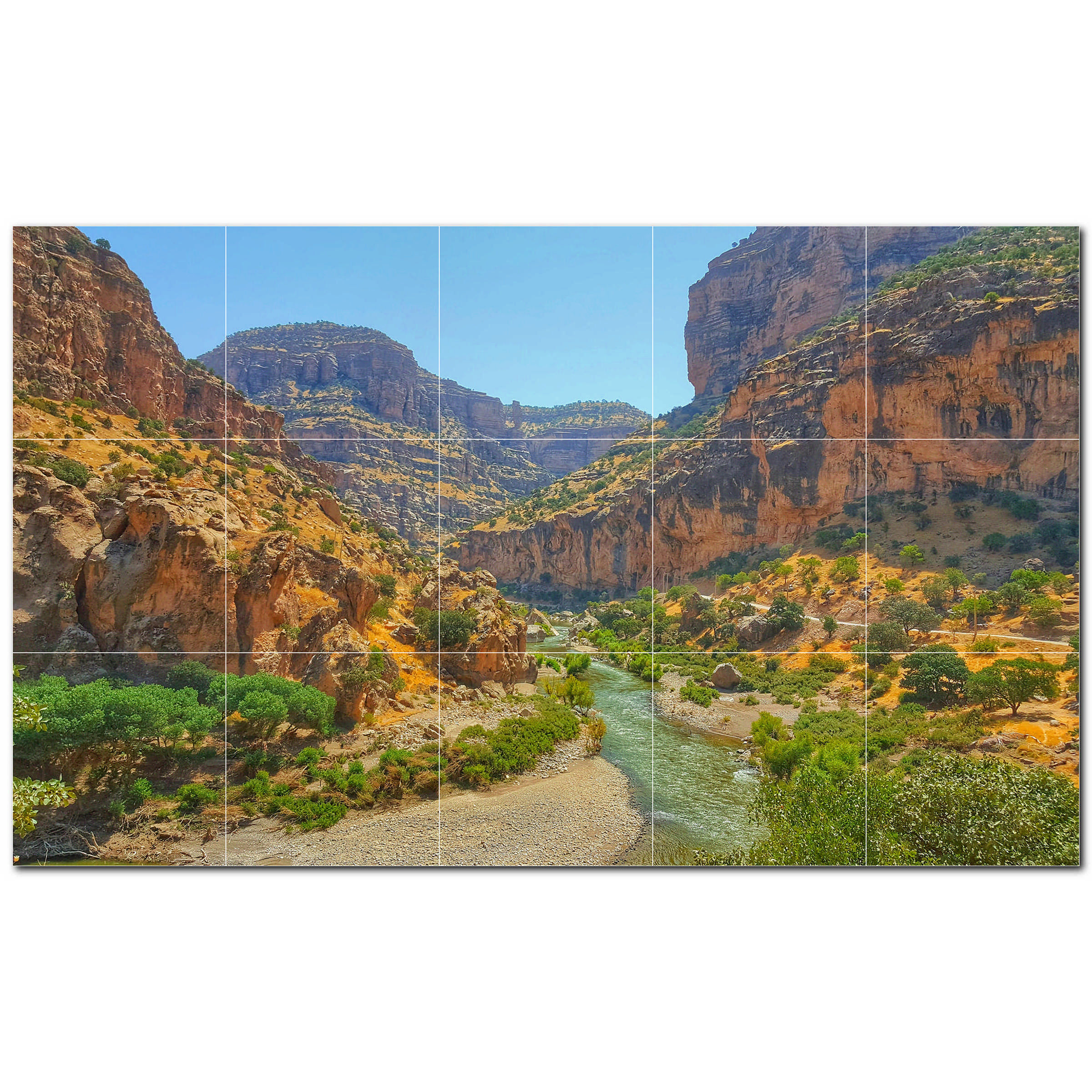 Picture-Tiles.com 30" x 18" Ceramic Canyon Photo Decorative Mural Tile ...