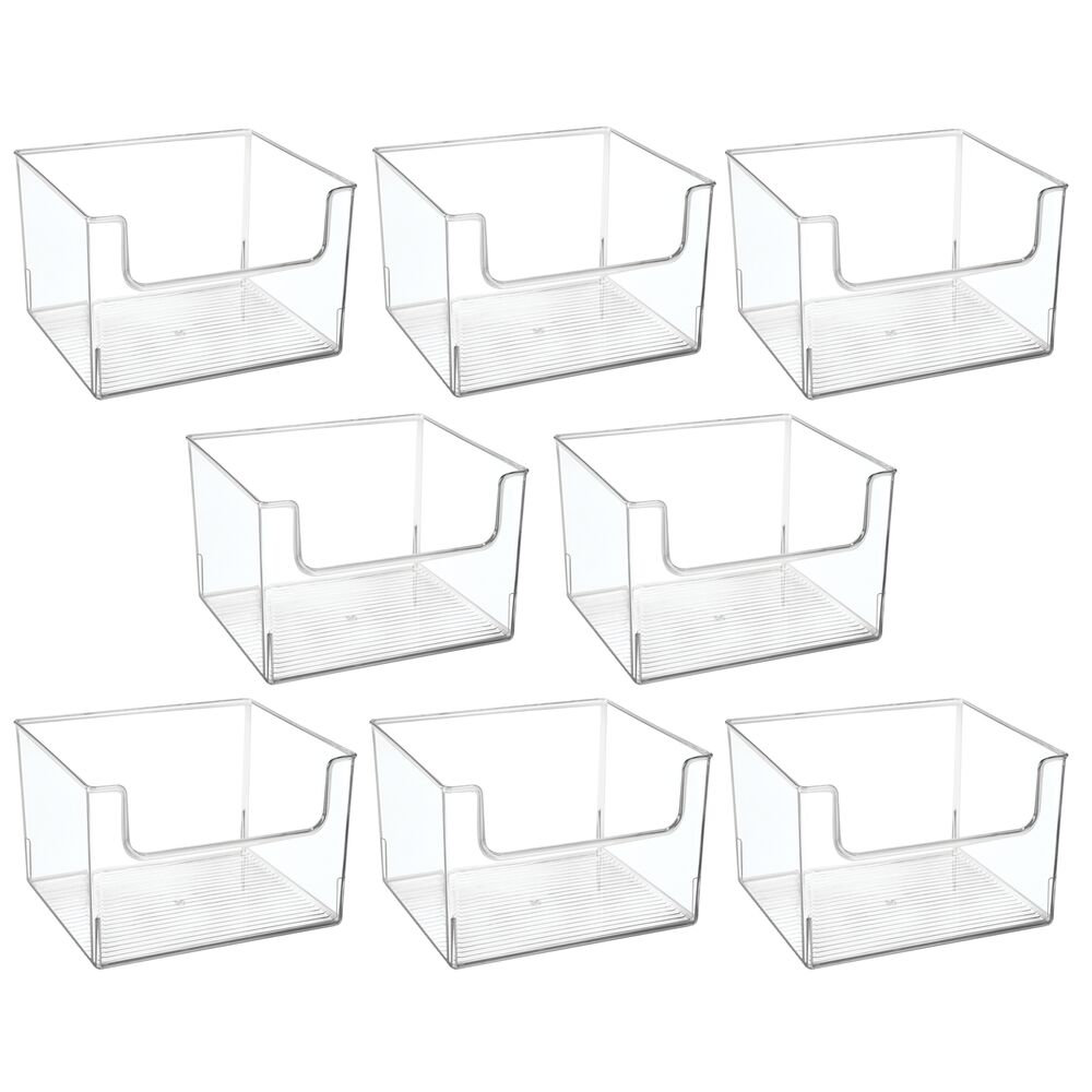 mDesign Office Plastic Storage Organizer Bin with Open Dip Front ...