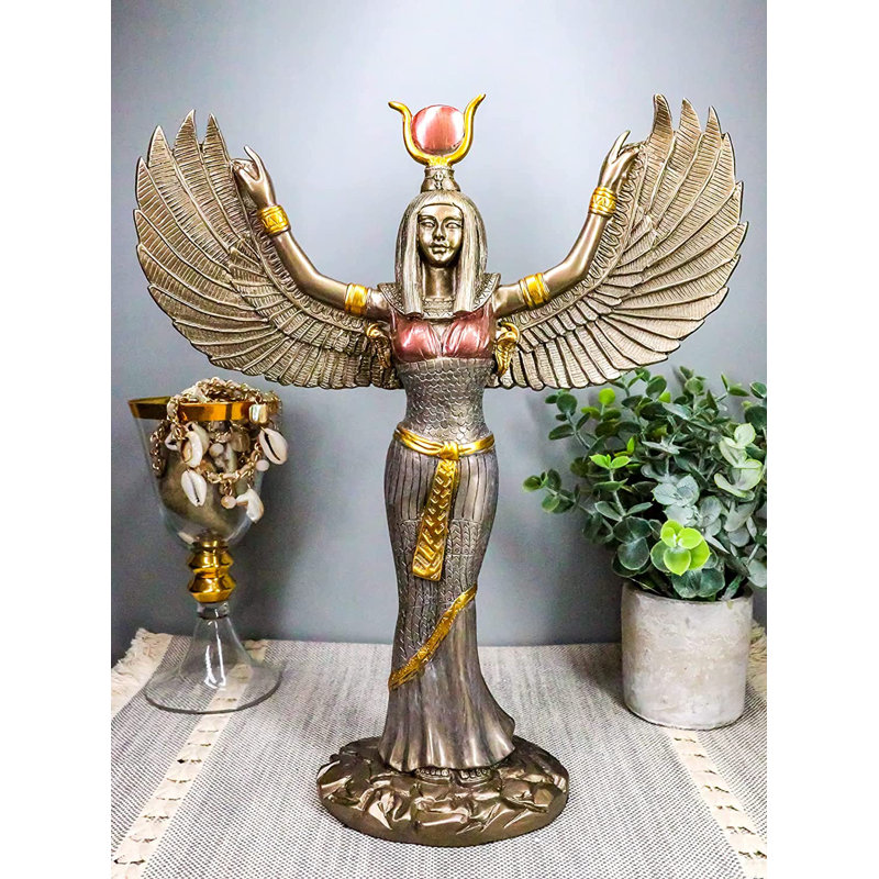 Trinx Hazeley Egyptian Goddess Isis Ra Figurine | Wayfair