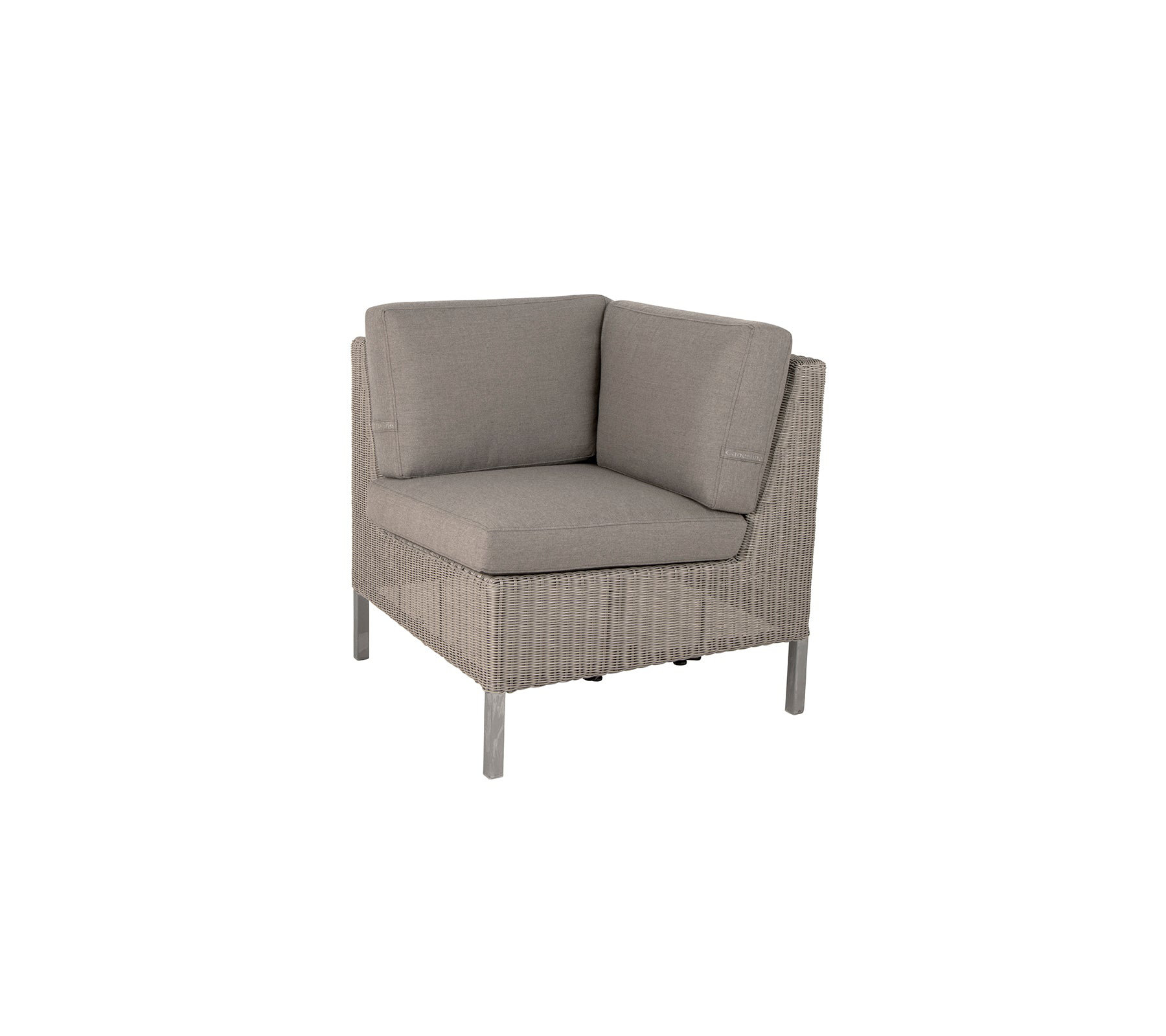 Cane-line Connect Module Patio Corner Wedge Chair with Cushions