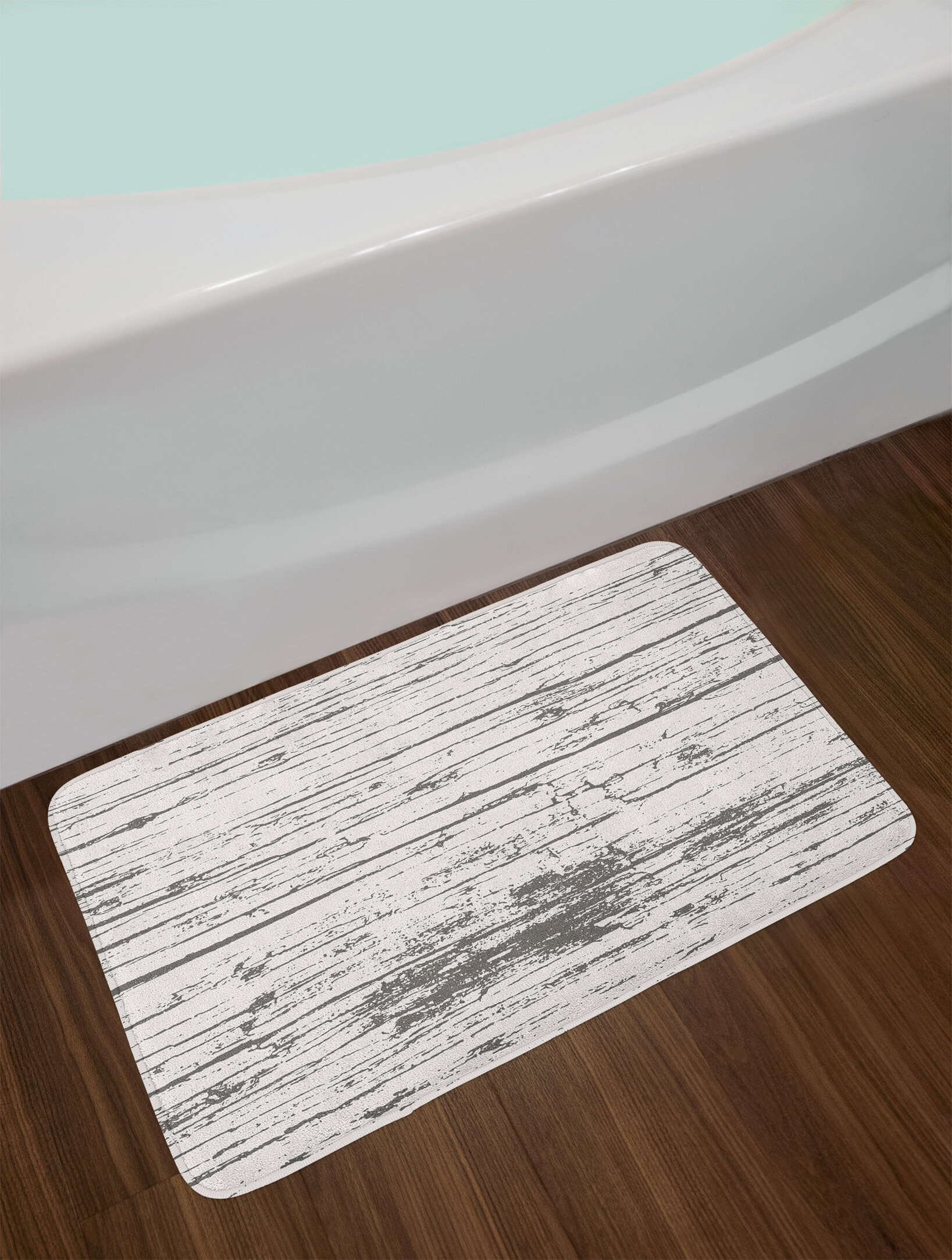 East Urban Home Rustic Plush Bath Mat, Abstract Grunge Stains Art, 30.2 ...