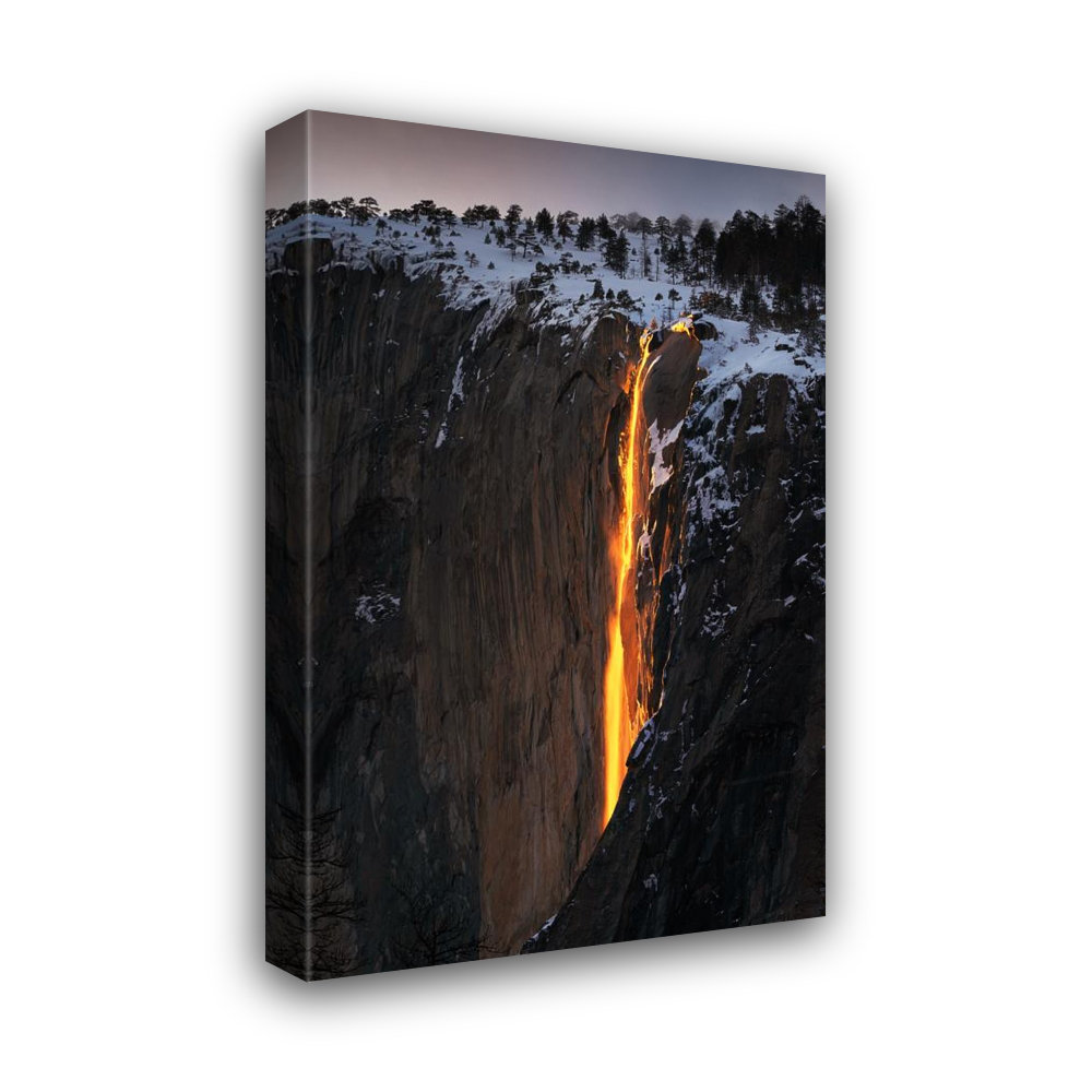 Millwood Pines Avonte Firefall - Wrapped Canvas Print | Wayfair