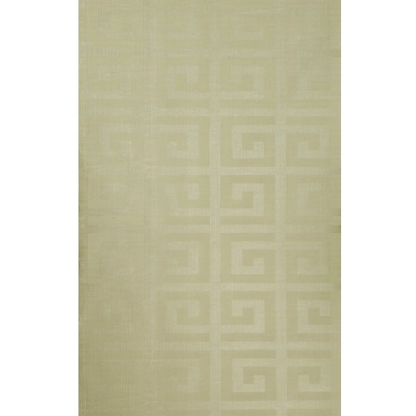 Everly Quinn Geometric Brass Beige Gold Metallic Flocked Greek Key ...