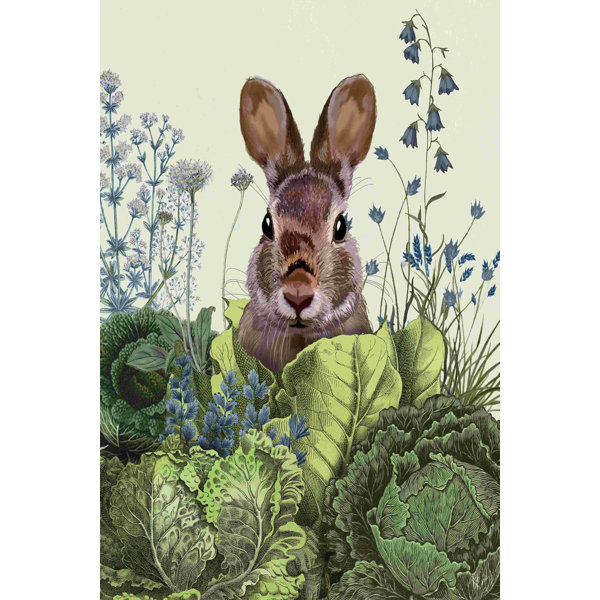 Rosalind Wheeler " Cabbage Patch Rabbit 6 " by Fab Funky Painting Print ...