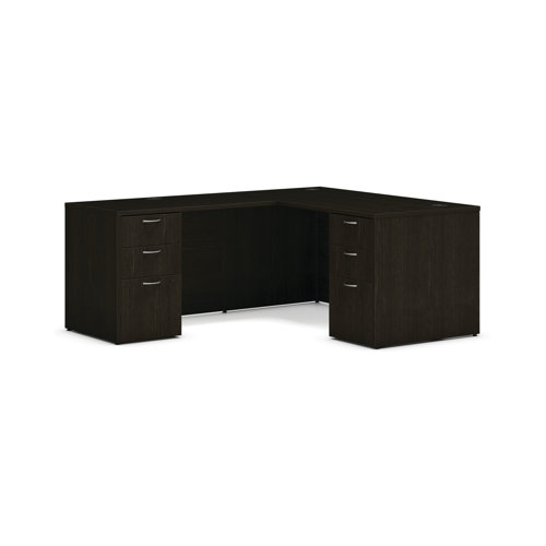 HON Mod L-Desk with Dual Pedestals | Wayfair