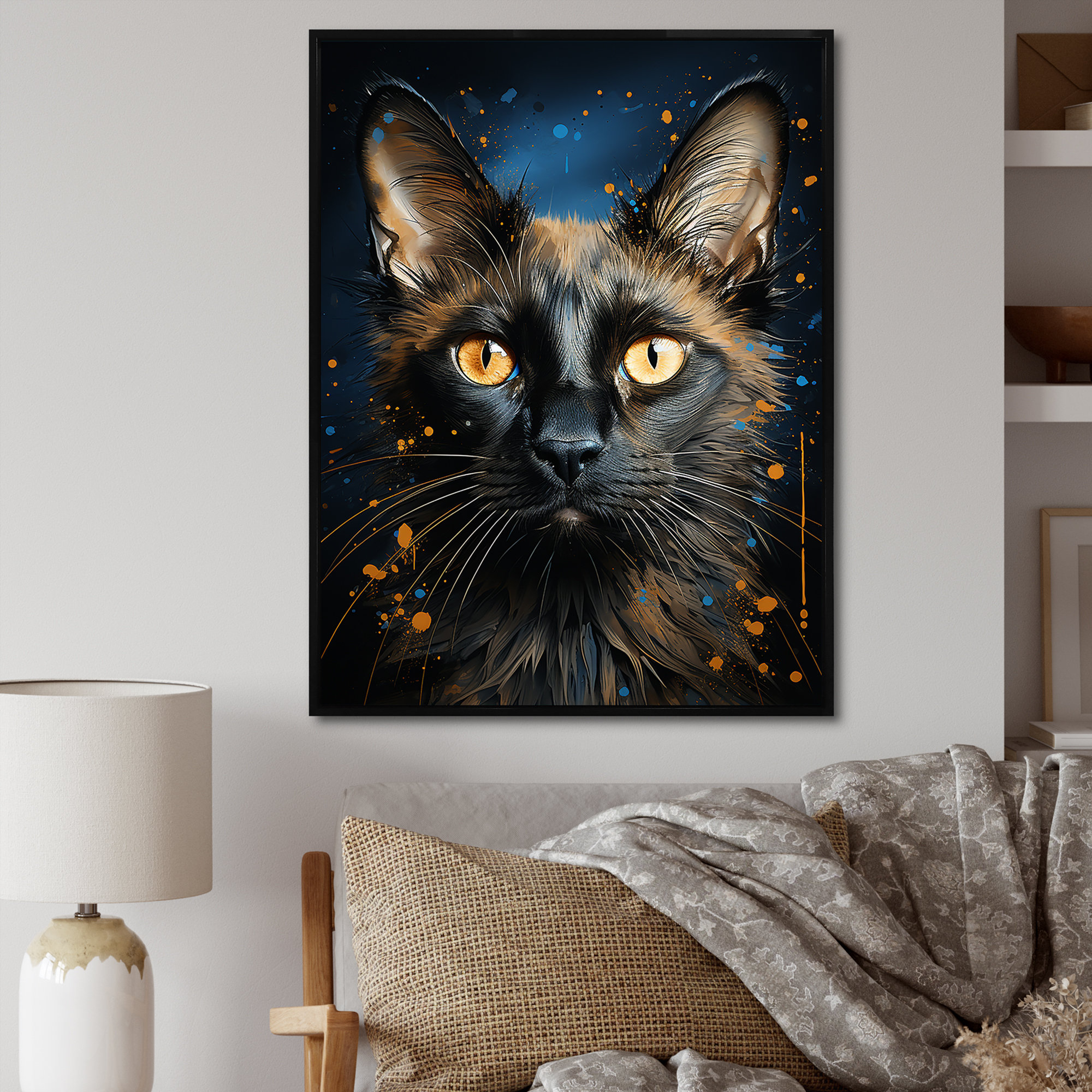 Design Art Siamese Serenade Cat I - Cat Wall Decor | Wayfair