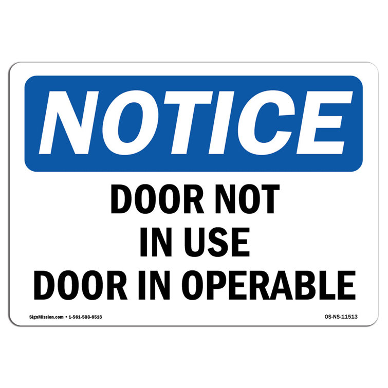 SignMission Door Not in Use Door Inoperable Sign | Wayfair