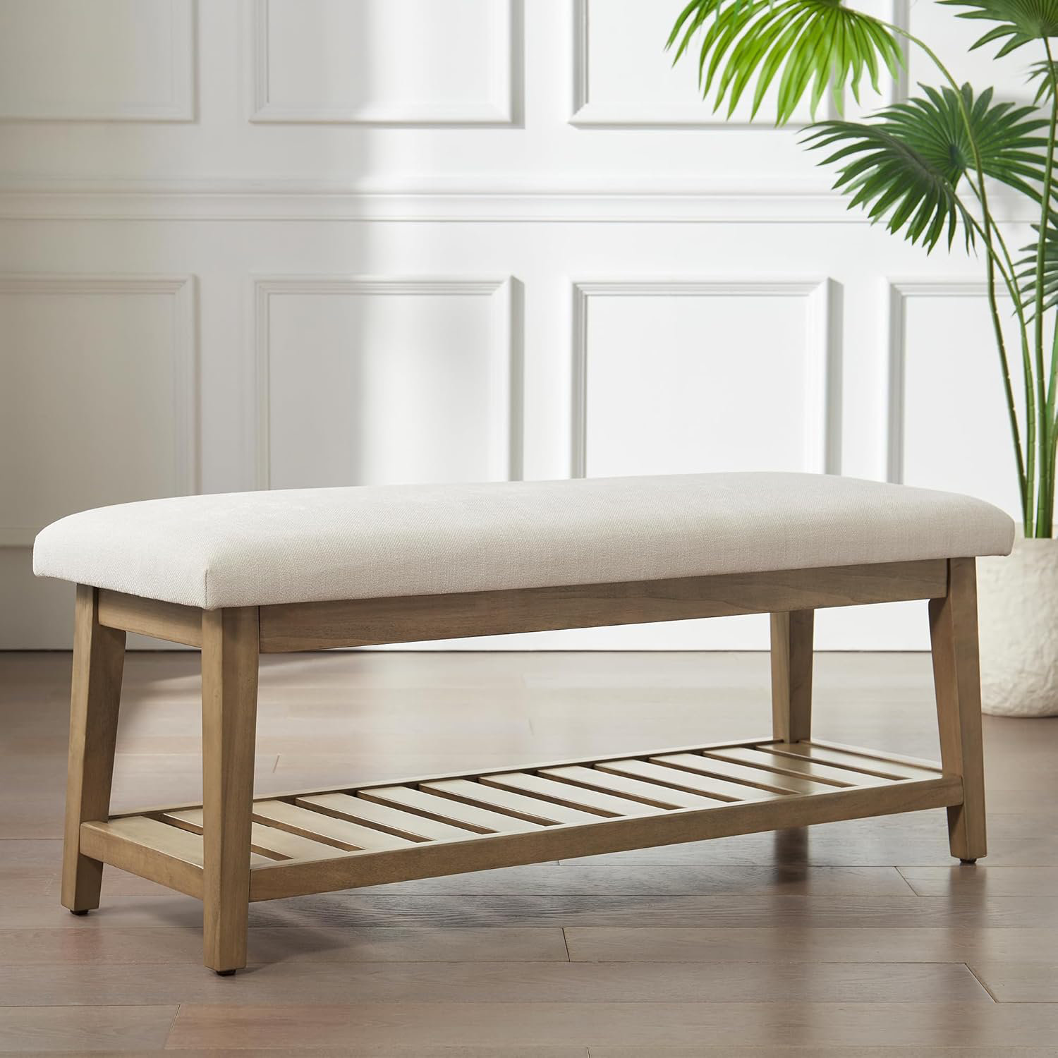 Red Barrel Studio® Entryway Bench, Upholstered Shoe Benches For Bedroom ...