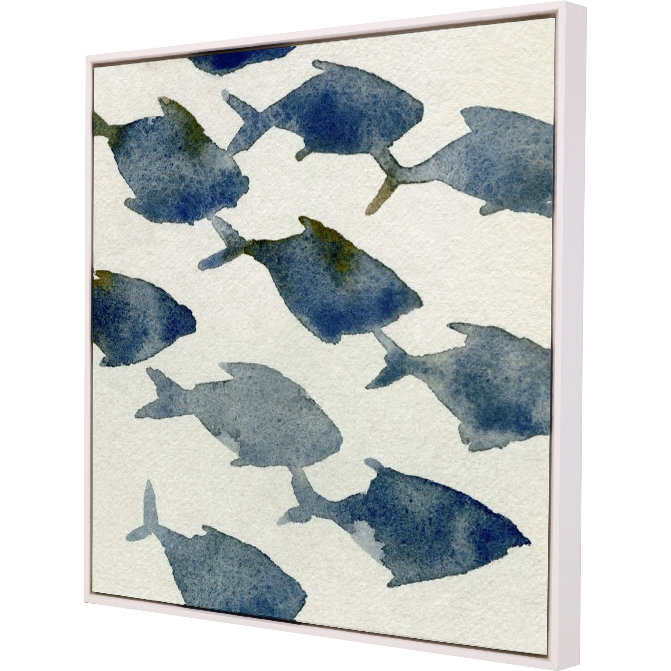 Paragon Fish Friends II - Floater Frame Painting on Canvas | Wayfair